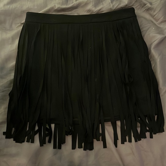 teto | Skirts | Fringe Mini Skirt | Poshmark